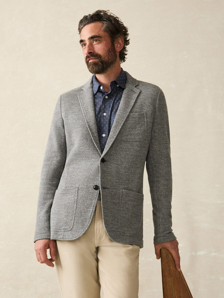 Inlet Knit Blazer (Tall) - Medium Grey Melange | Faherty Brand