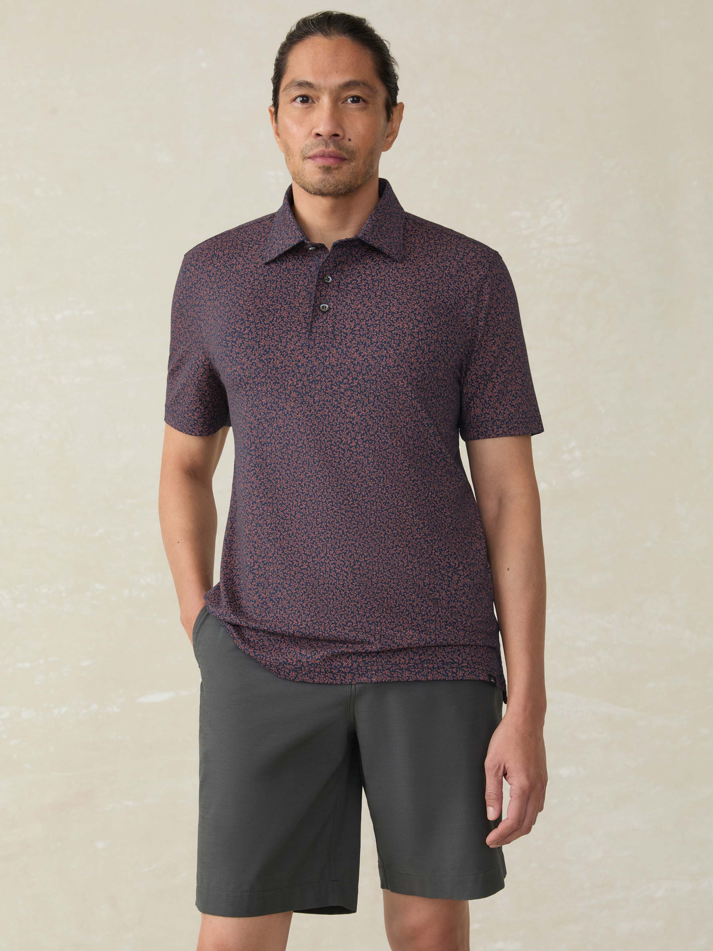 Short-Sleeve Movement™ Pique Polo - Gamboa Summer Vines