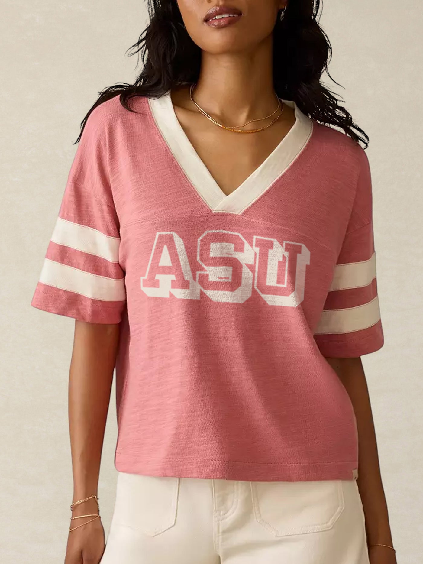 Arizona State University Sunwashed Slub Varsity Tee - Faded Flag Varsi