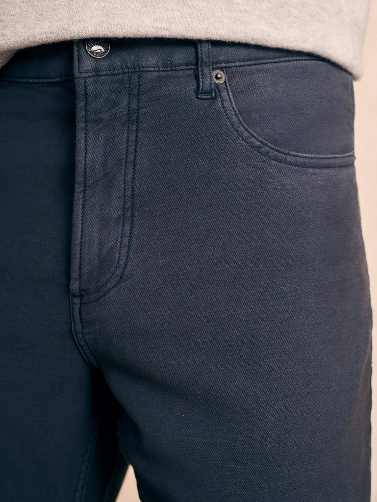 Stretch Terry 5-Pocket Athletic Fit Pant - Navy | Faherty Brand