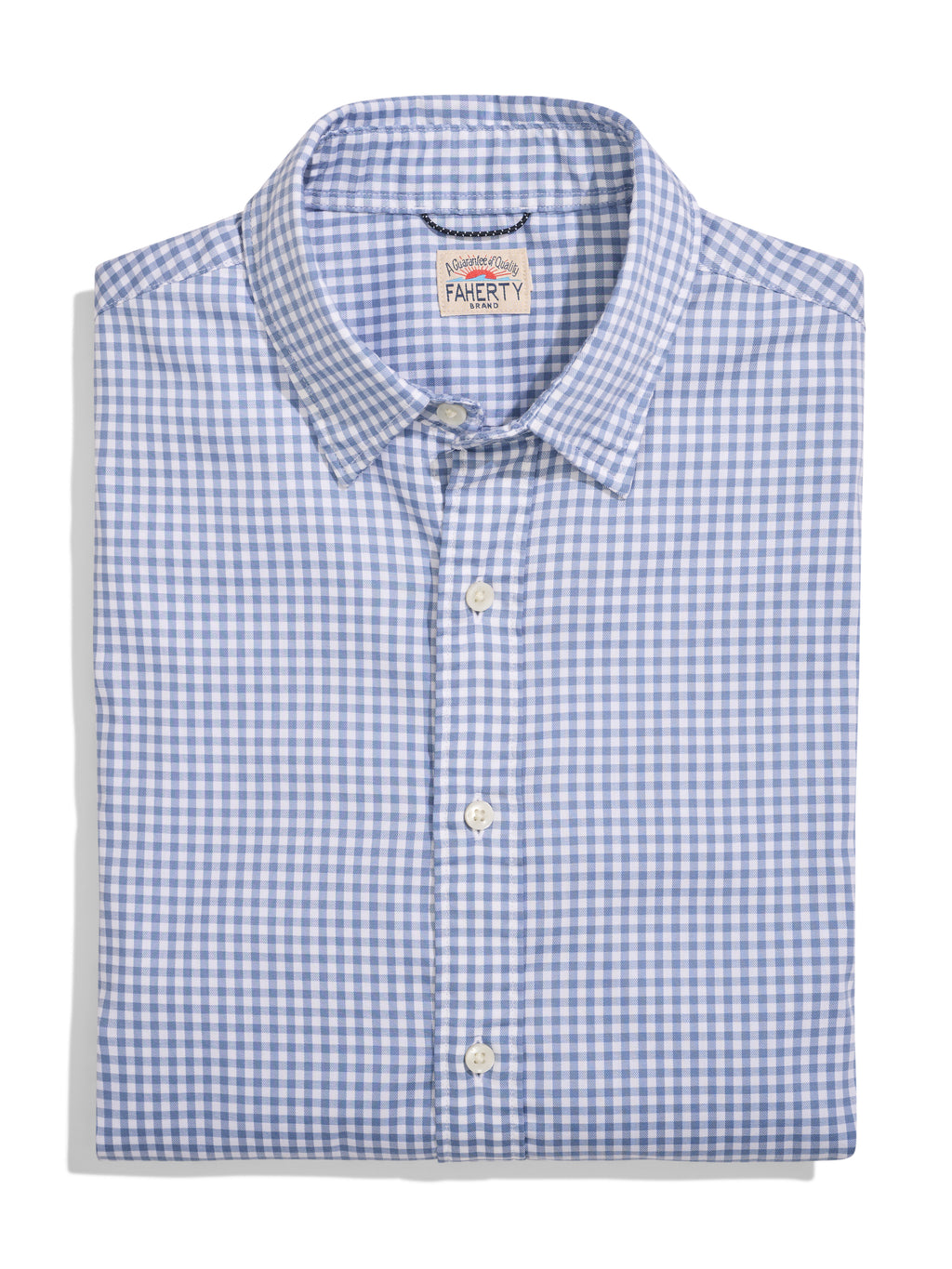 Movement™ Shirt - Light Blue Gingham | Faherty Brand