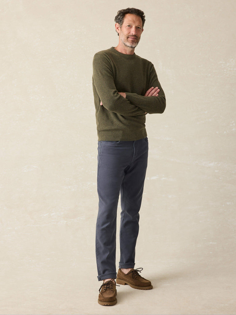 Stretch Terry 5-Pocket Pant - Navy | Faherty Brand