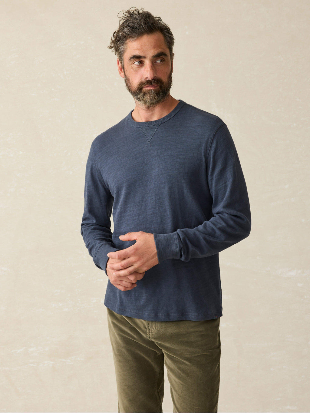 Sunwashed Slub Crew - Blue Nights | Faherty Brand