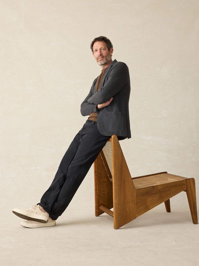 Inlet Knit Blazer - Black Sky Melange | Faherty Brand