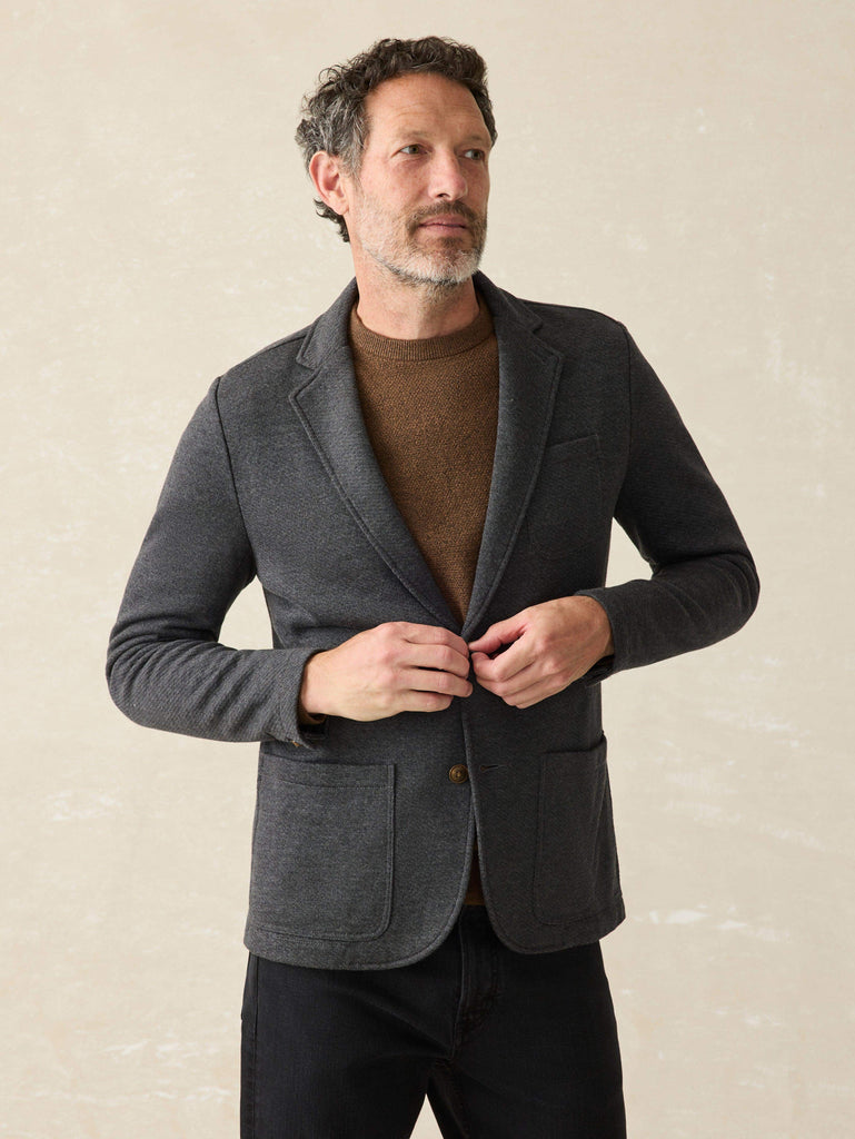 Inlet Knit Blazer - Black Sky Melange | Faherty Brand