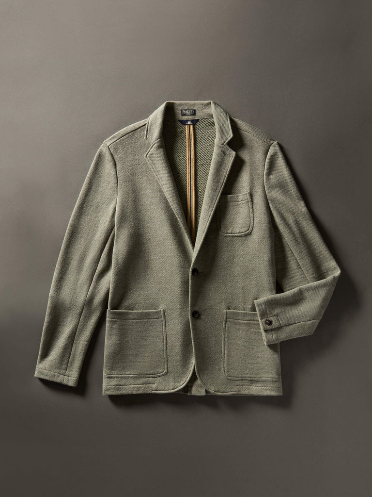 Inlet Knit Blazer - Olive Brush Melange | Faherty Brand