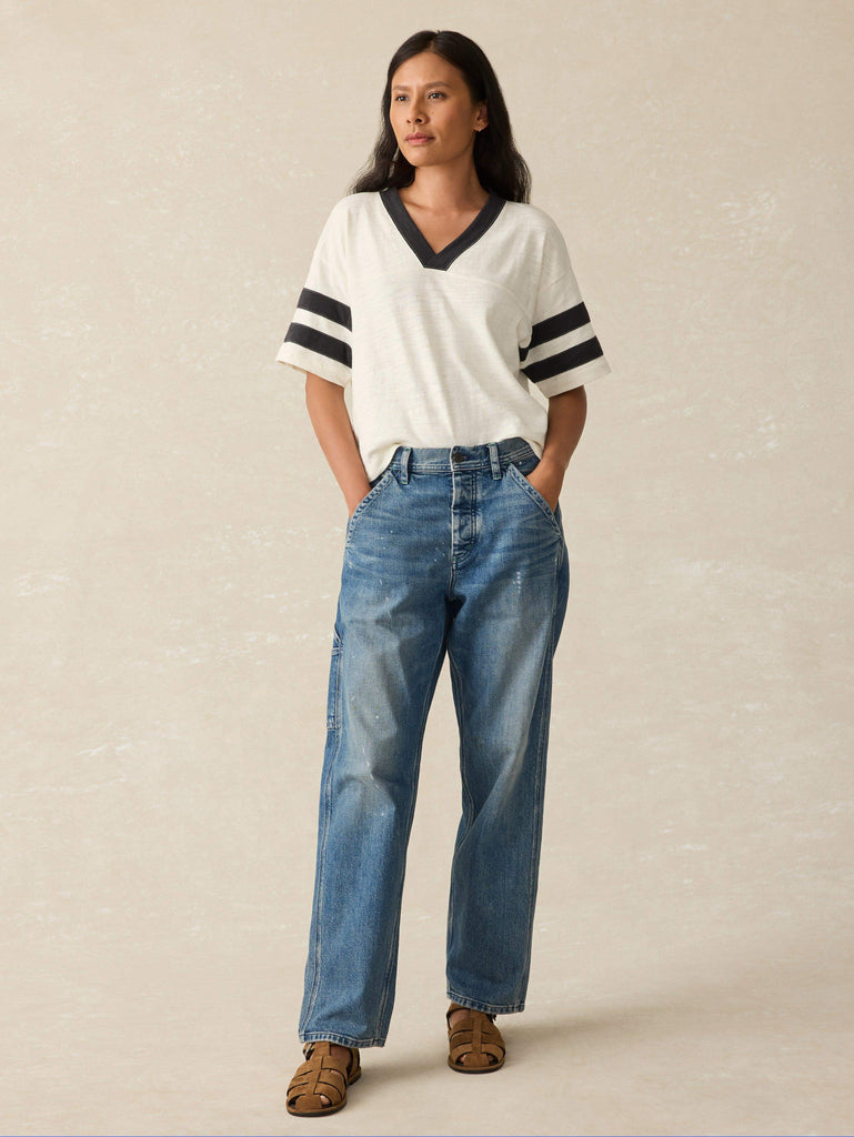 Sport Jersey Varsity Tee - Phantom Varsity | Faherty Brand