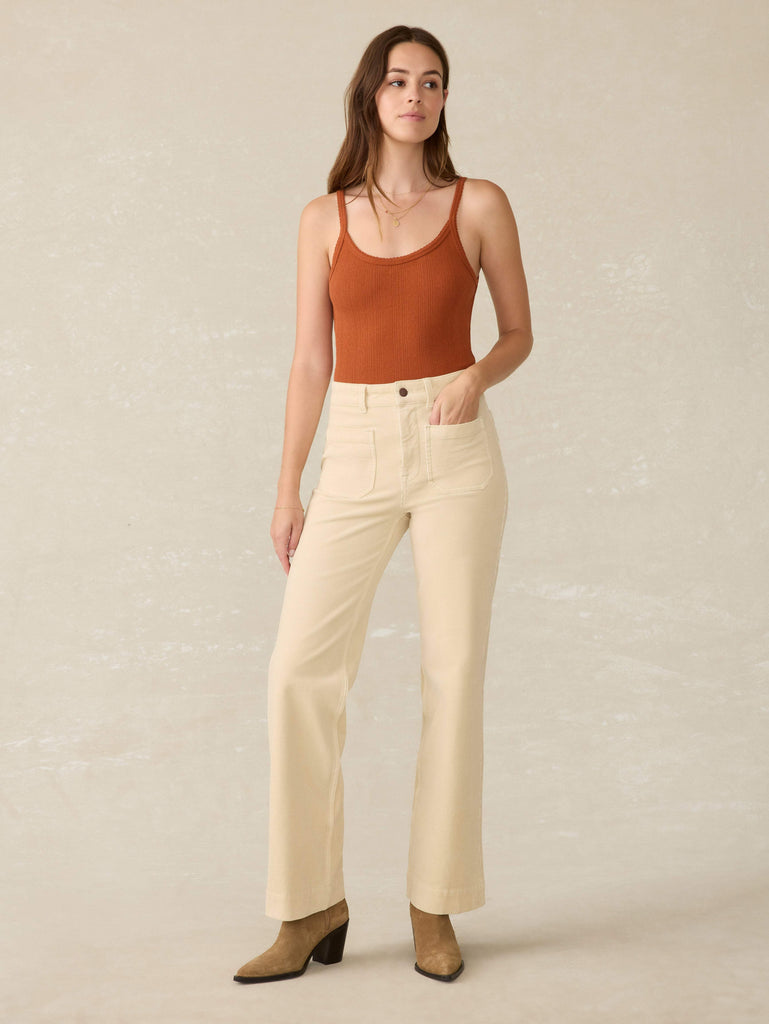 Pacific Pointelle Tank - Gingerbread | Faherty Brand