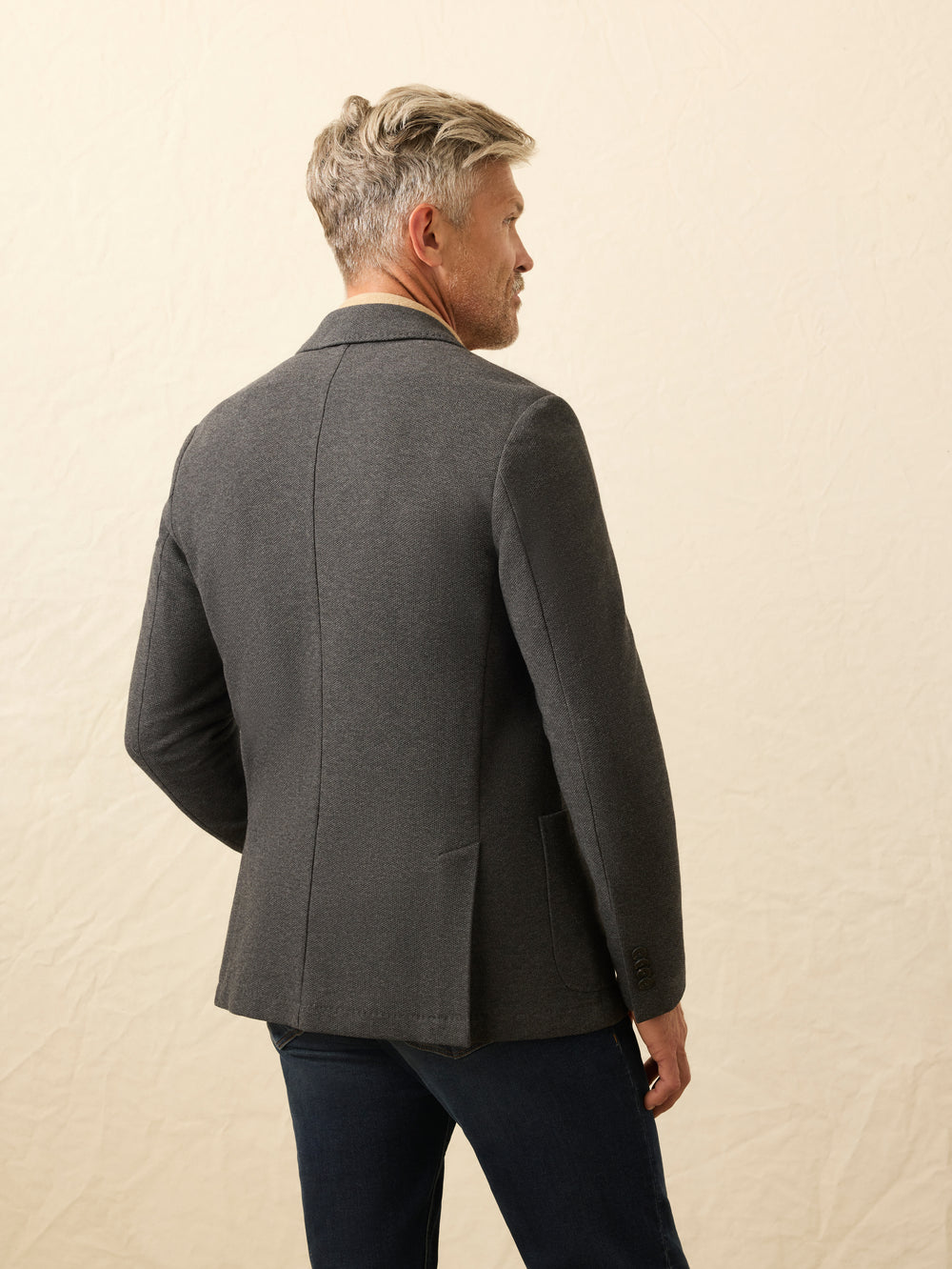 Portugal Knit Blazer - Charcoal Cliff
