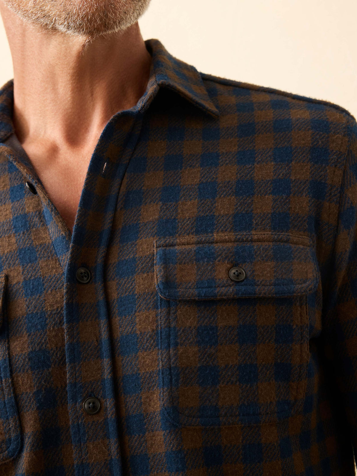 Legend™ Sweater Shirt - Navy Woodland Check