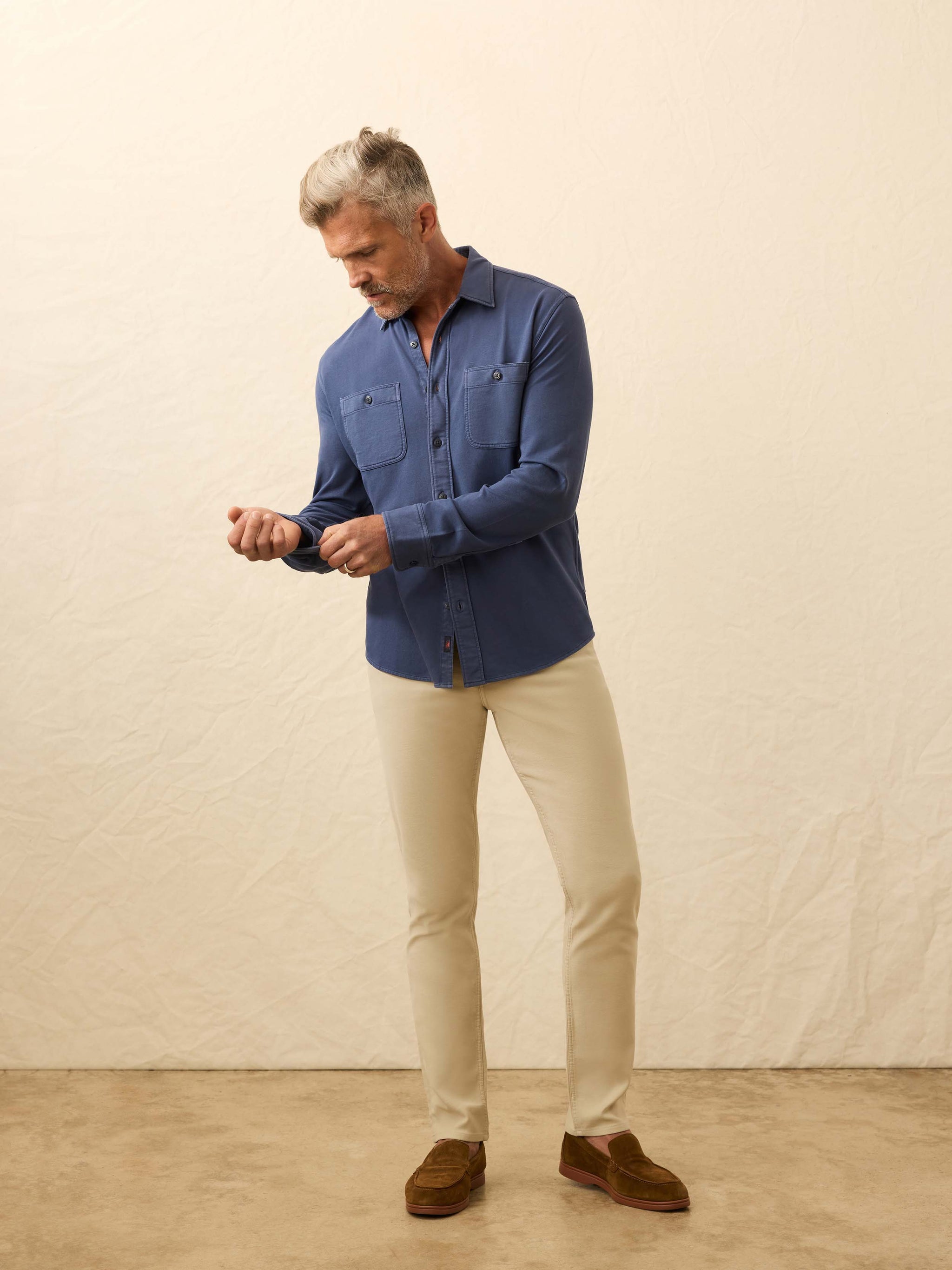 Field Knit Shirt - Blue Nights