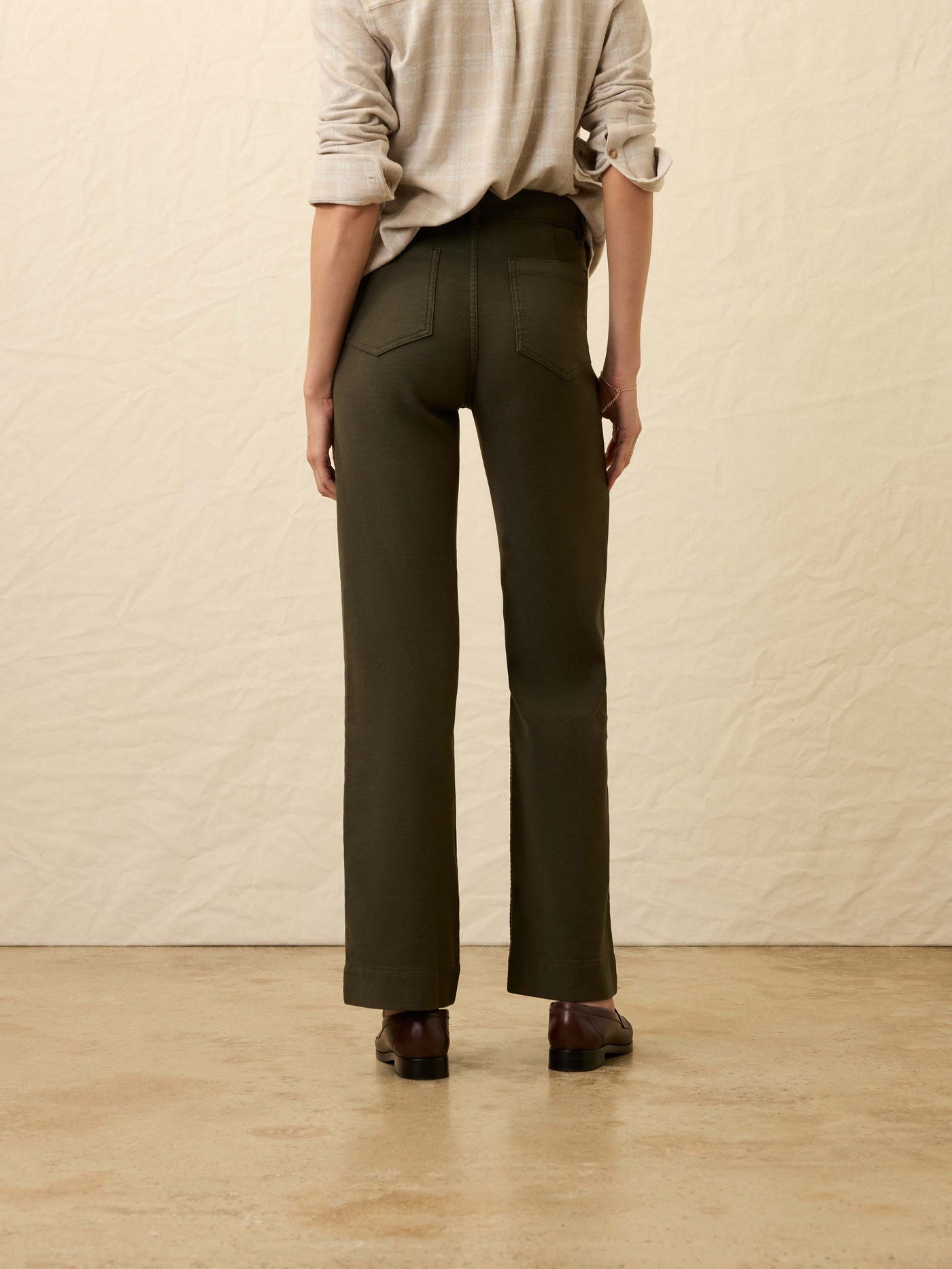 Stretch Terry Patch Pocket Pant - Forest Olive