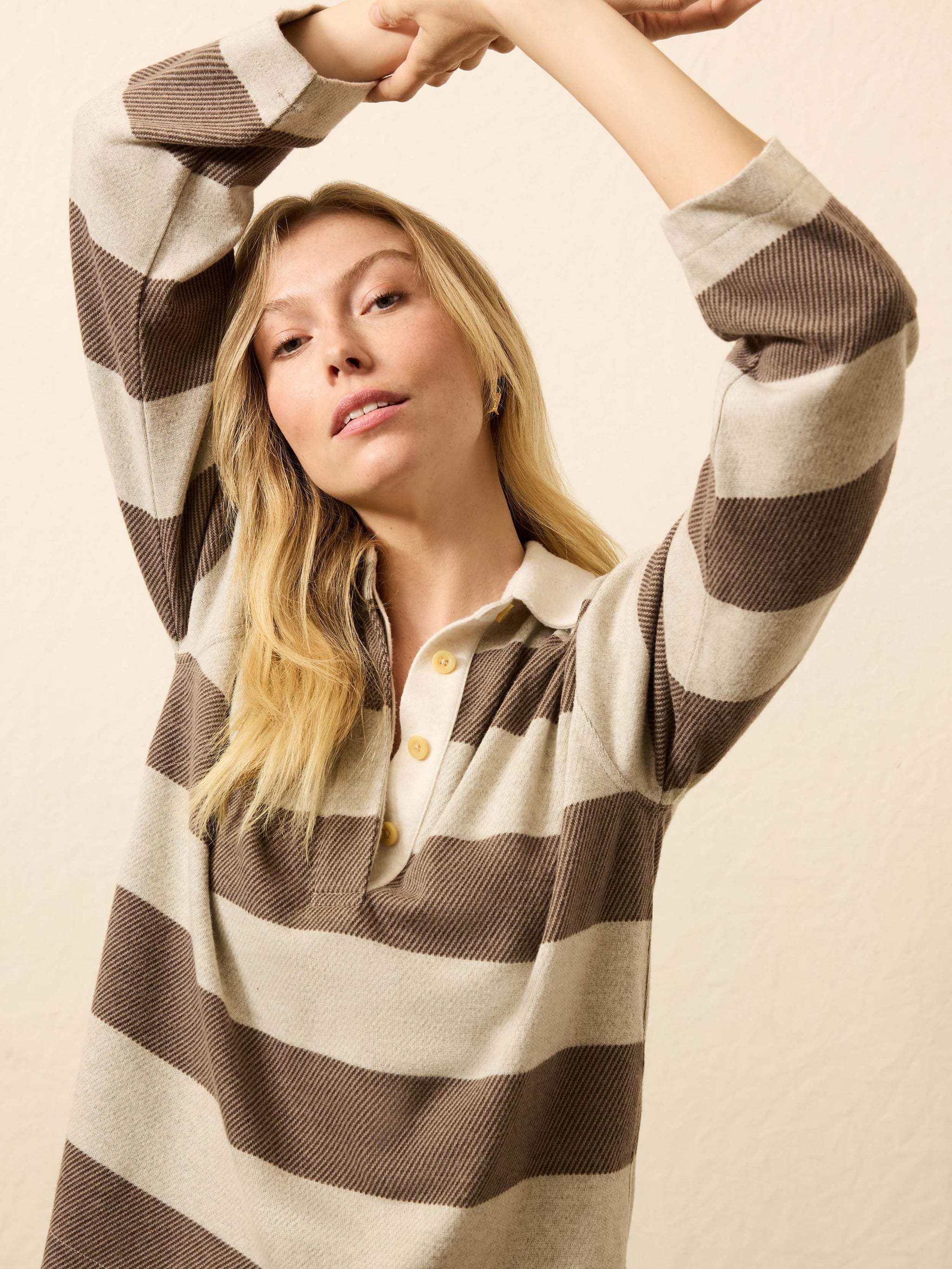 Legend™ Sweater Rugby Popover - Mocha Rugby