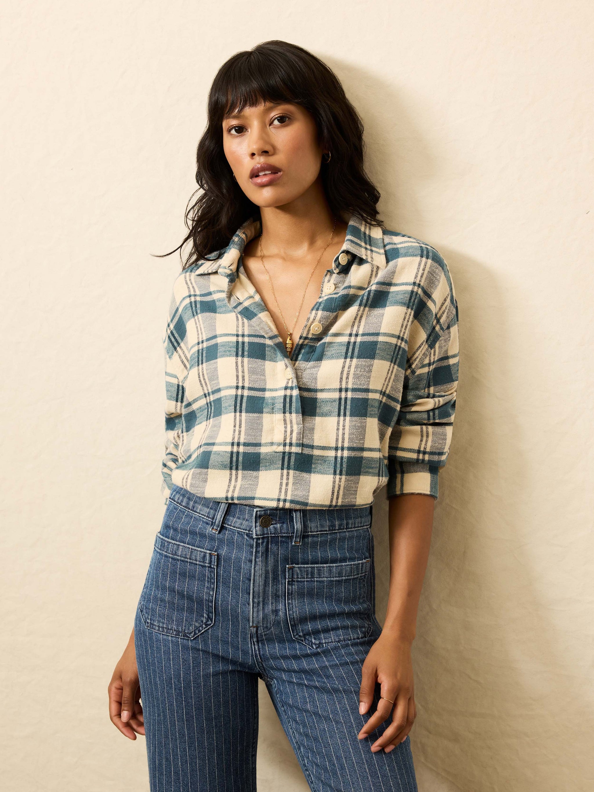 Flannel Oceanview Top - Mill Creek Plaid