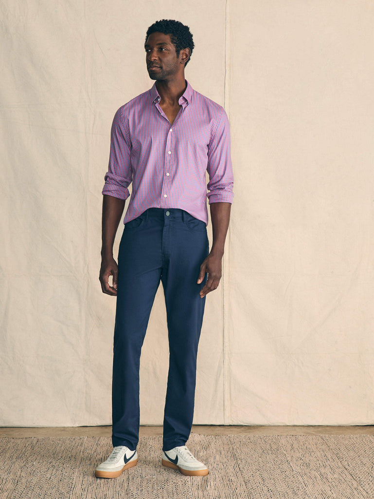 Movement™ Shirt - Blue Rose Gingham | Faherty Brand