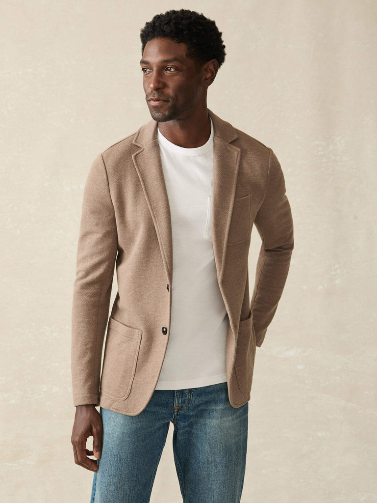 Inlet Knit Blazer - Walnut Melange | Faherty Brand