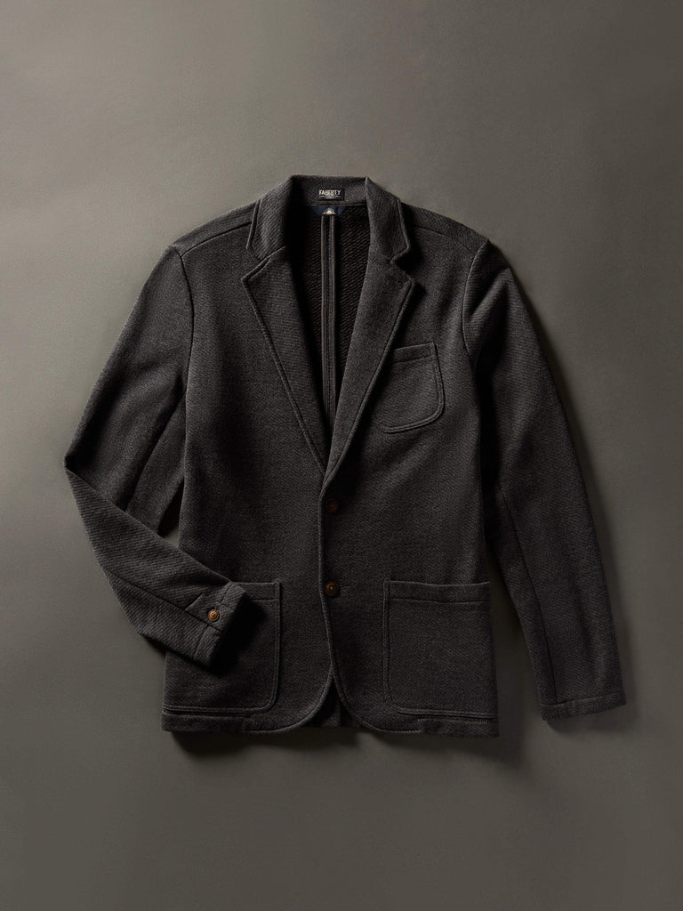 Inlet Knit Blazer (Short) - Black Sky Melange | Faherty Brand