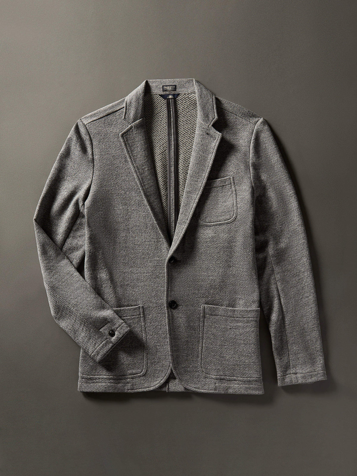 Inlet Knit Blazer (Short) - Medium Grey Melange