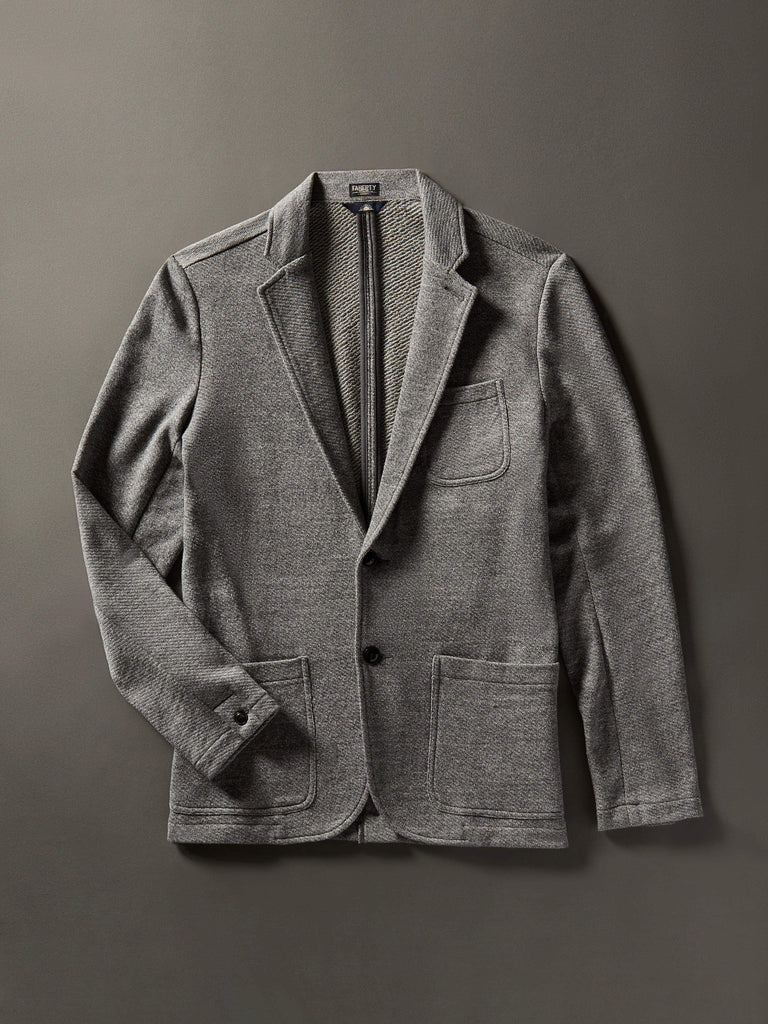 Inlet Knit Blazer (Short) - Medium Grey Melange | Faherty Brand
