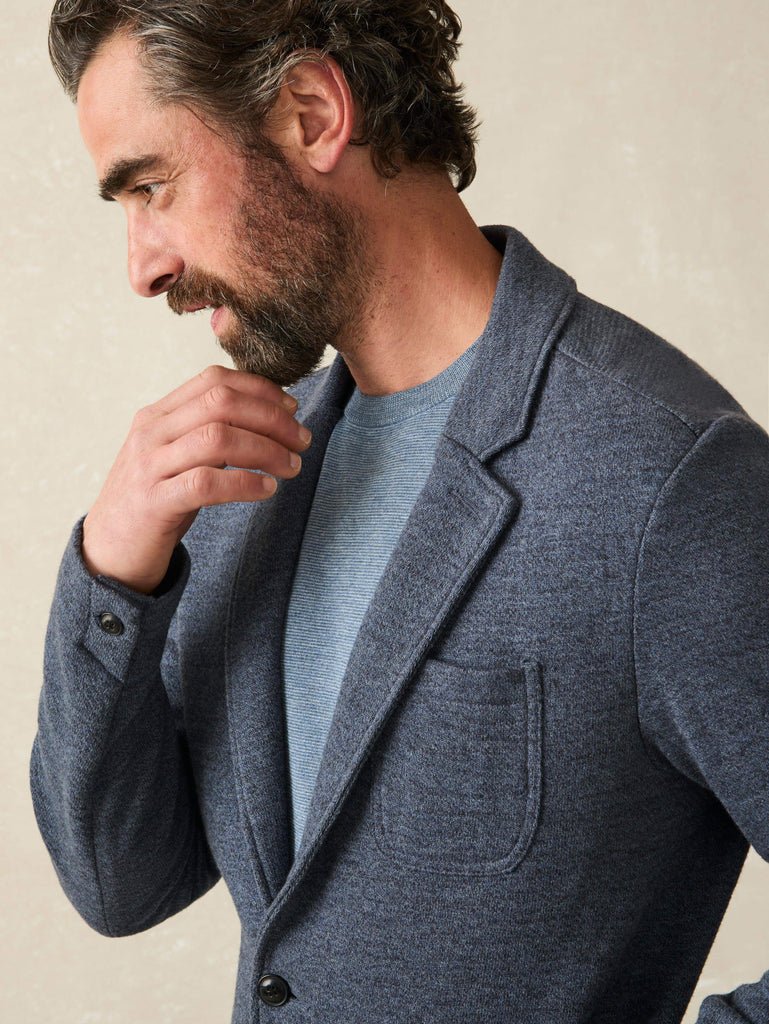 Inlet Knit Blazer (Tall) - Deep Navy Melange | Faherty Brand