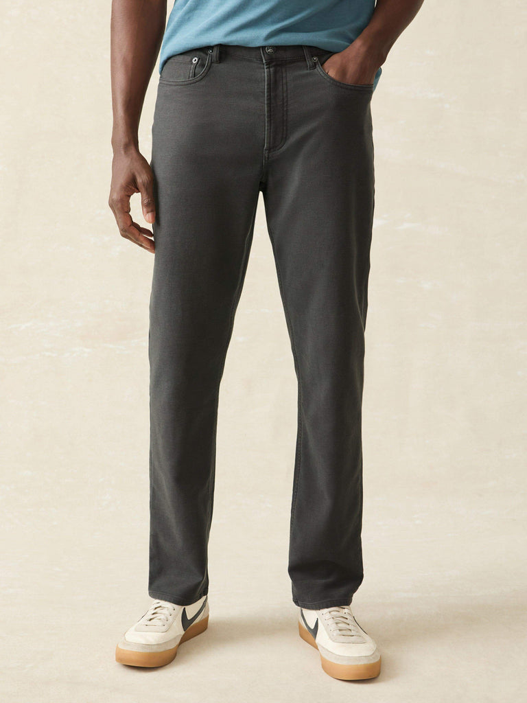 Stretch Terry 5-Pocket Athletic Fit - Onyx Black | Faherty Brand