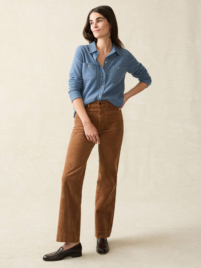 Legend™ Sweater Shirt - Glacier Blue Twill | Faherty Brand