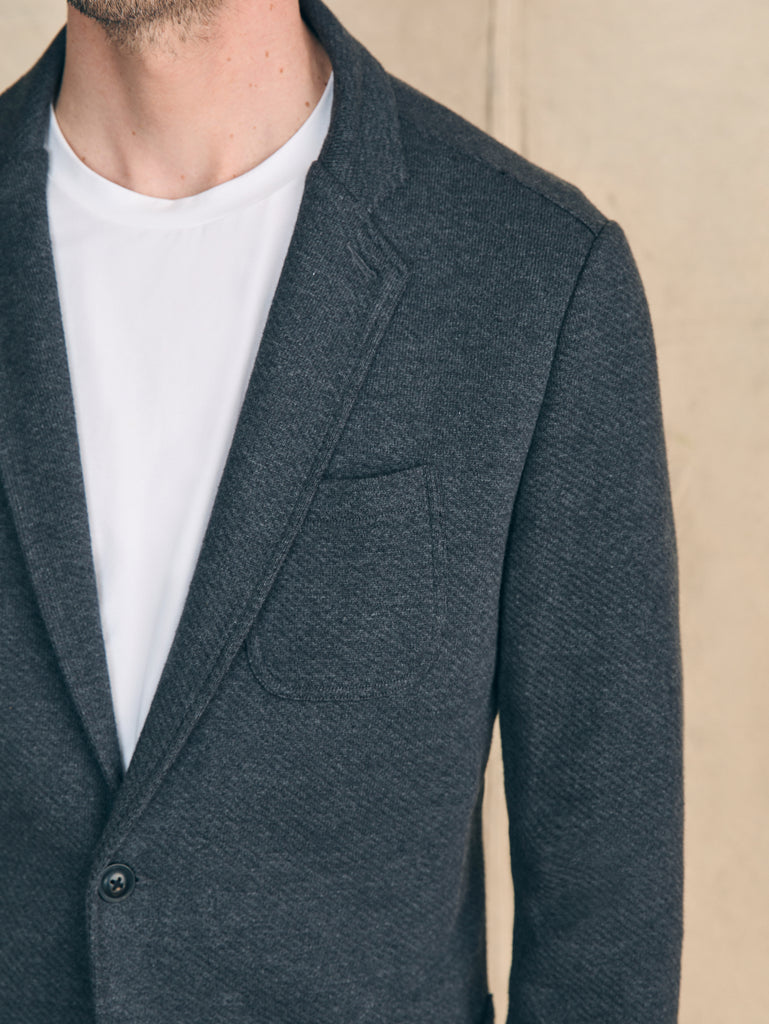 Inlet Knit Blazer - Black Sky Melange | Faherty Brand