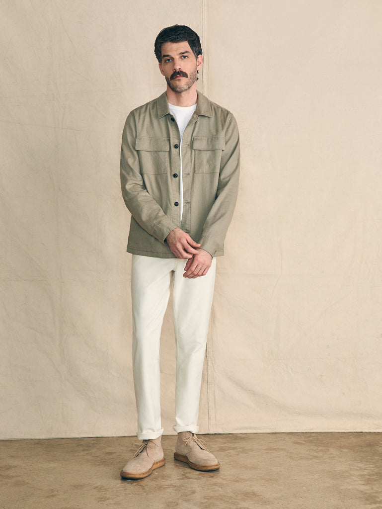 Movement™ Flex Linen Shirt Jacket - Olive Isle | Faherty Brand