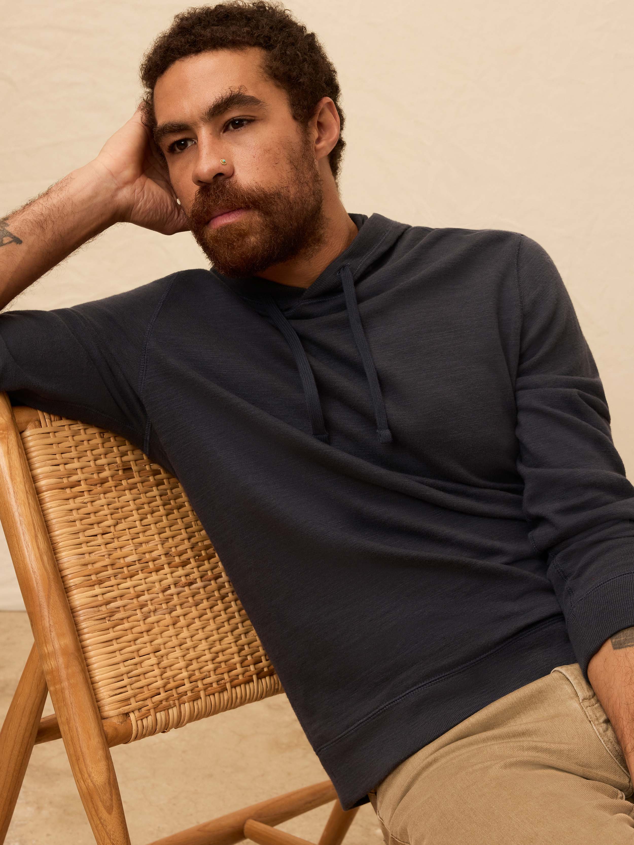 Sunwashed Midweight Organic Hoodie - Blue Nights | Faherty Brand