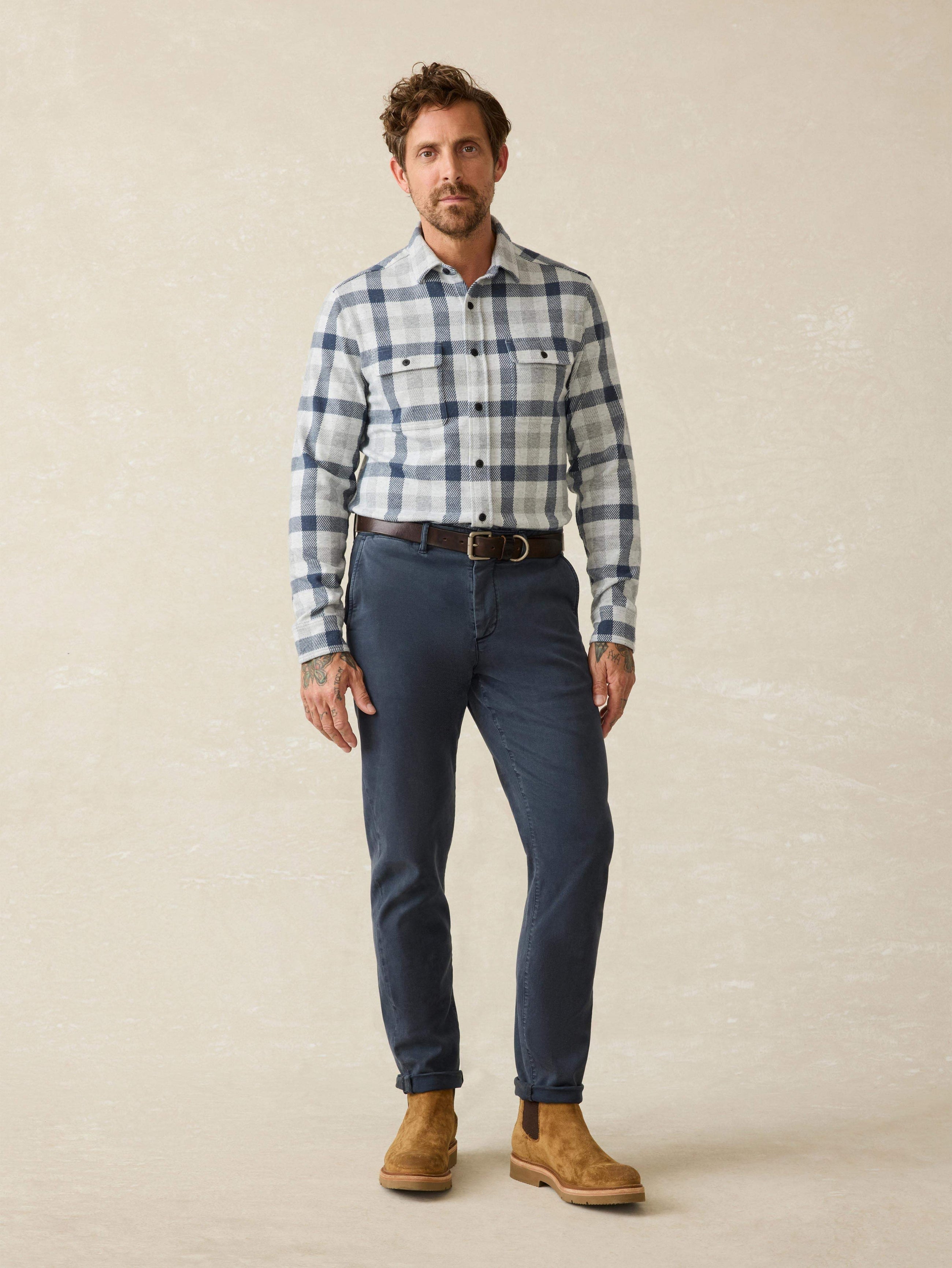 Legend™ Sweater Shirt - Snowy Night Check