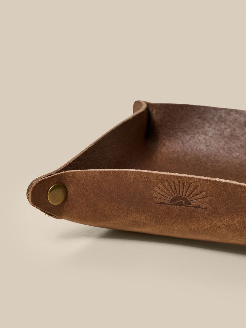 Leather Valet Tray - Natural