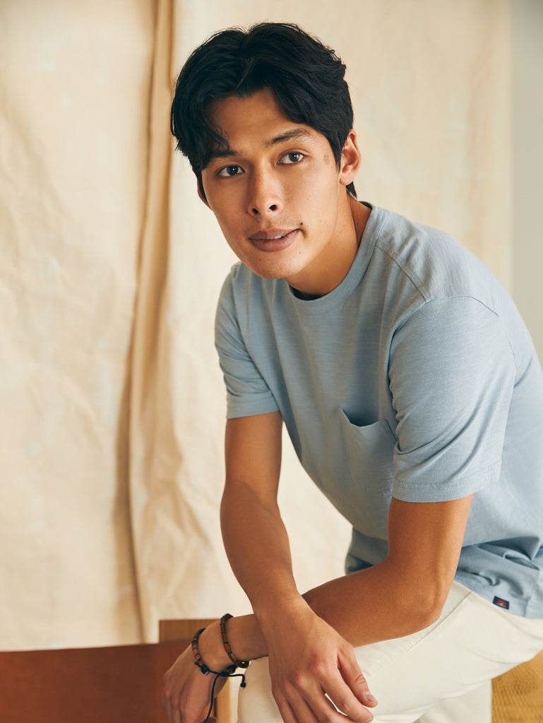 Sunwashed Pocket Tee - Blue Breeze | Faherty Brand