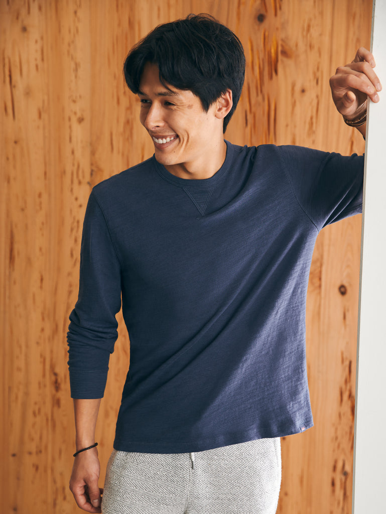 Sunwashed Slub Crew - Blue Nights | Faherty Brand