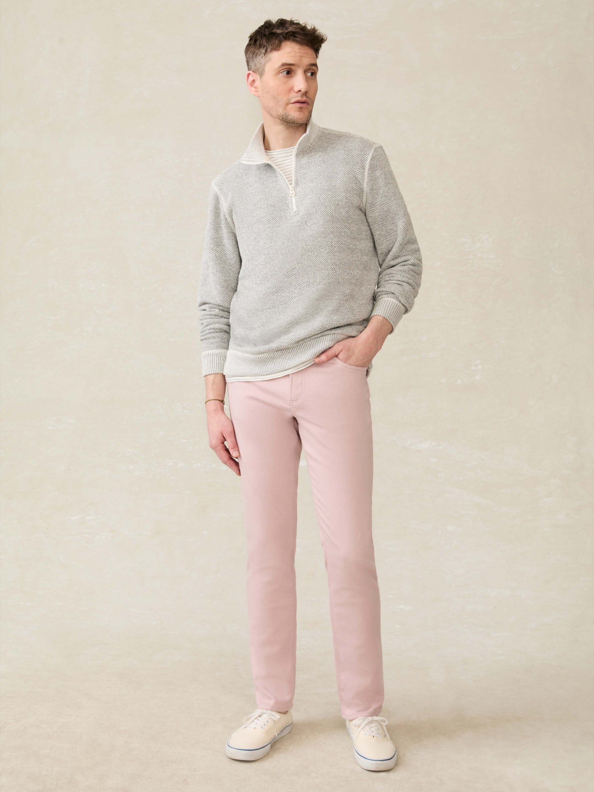 Stretch Terry 5-Pocket - Spring Quartz