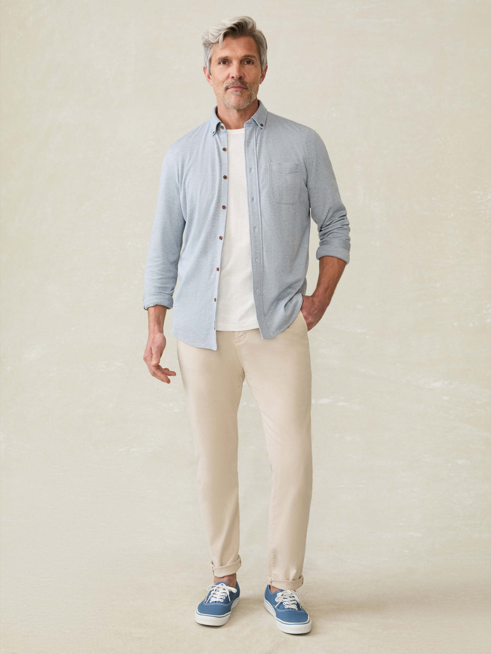 Coastline Knit Shirt - Oceanside Blue