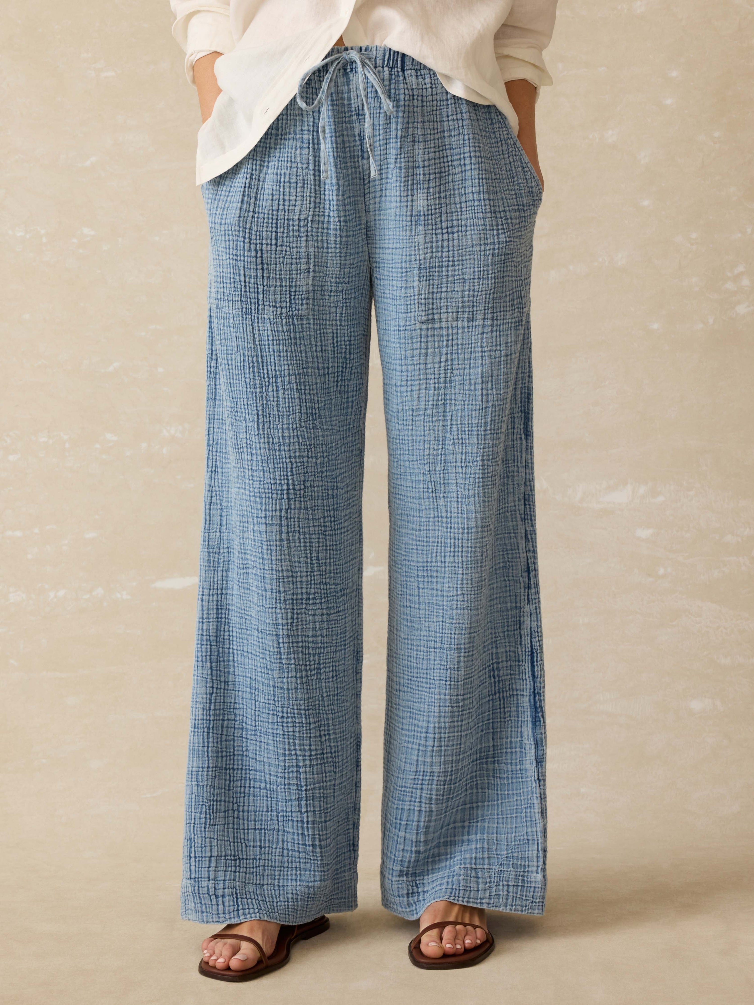 Laidback Gauze Pant - Light Indigo Wash