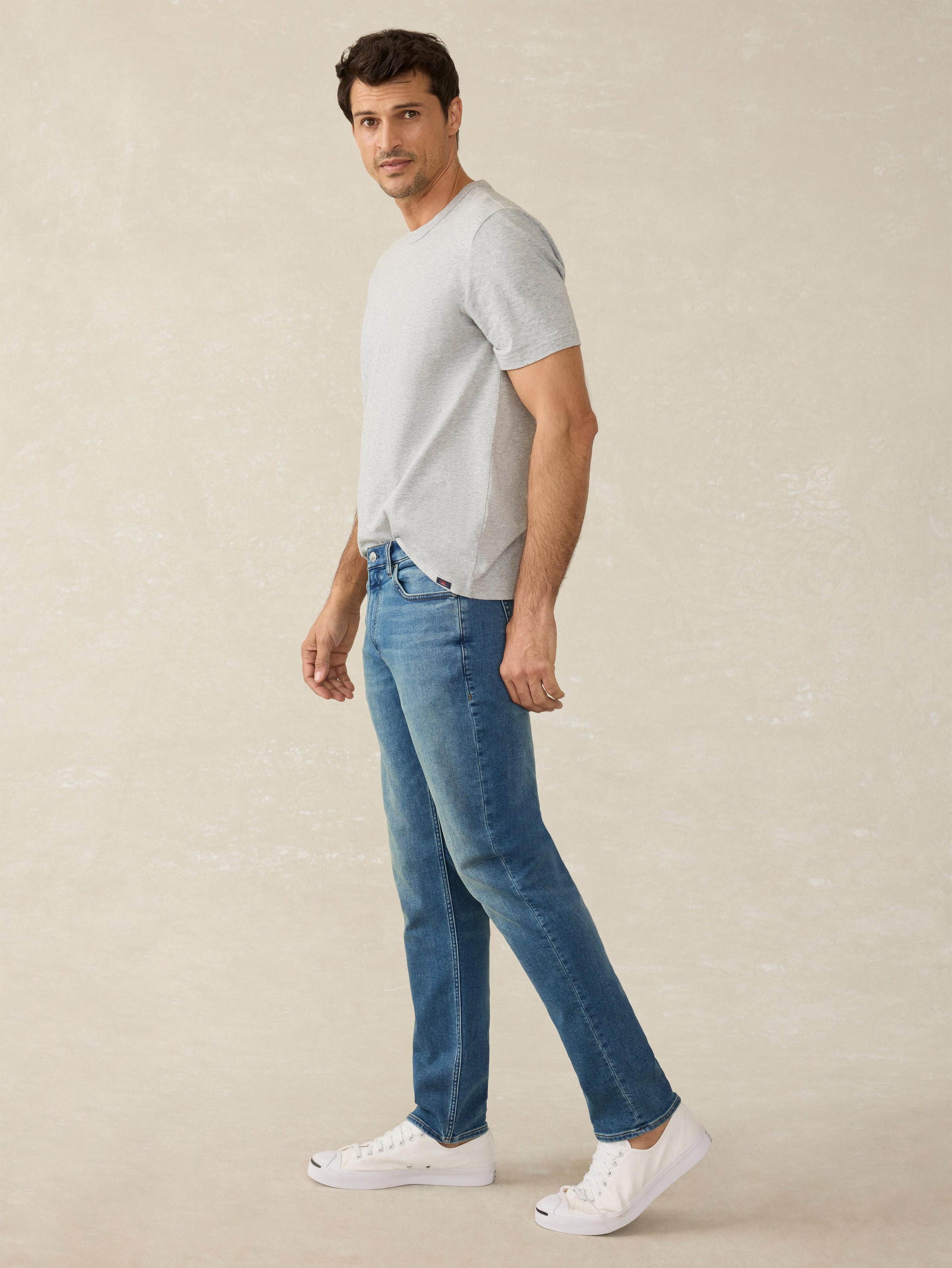 Stretch Terry Indigo 5 Pocket - Storm Harbor Wash