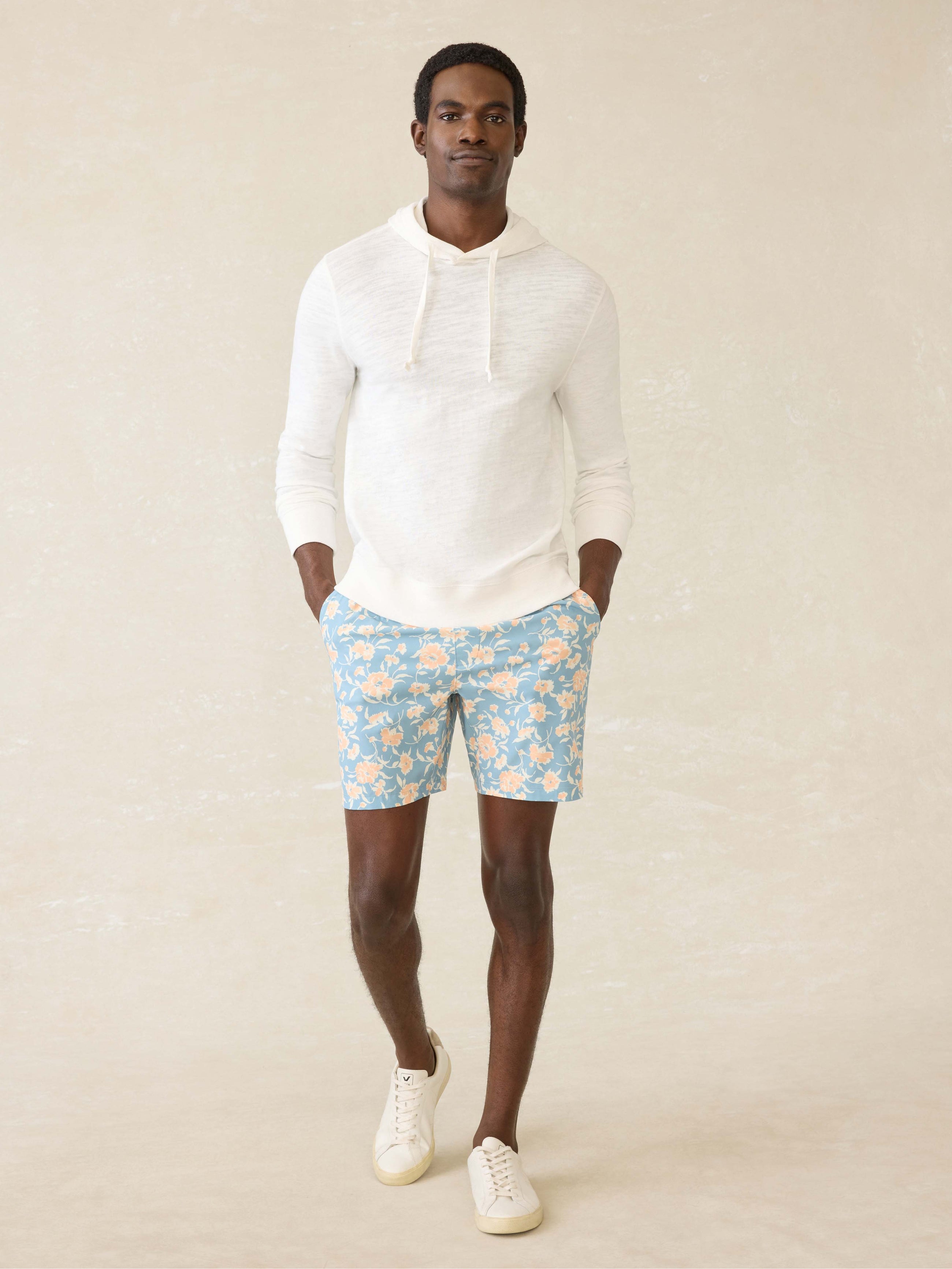 Sunwashed Slub Hoodie (Tall) - White