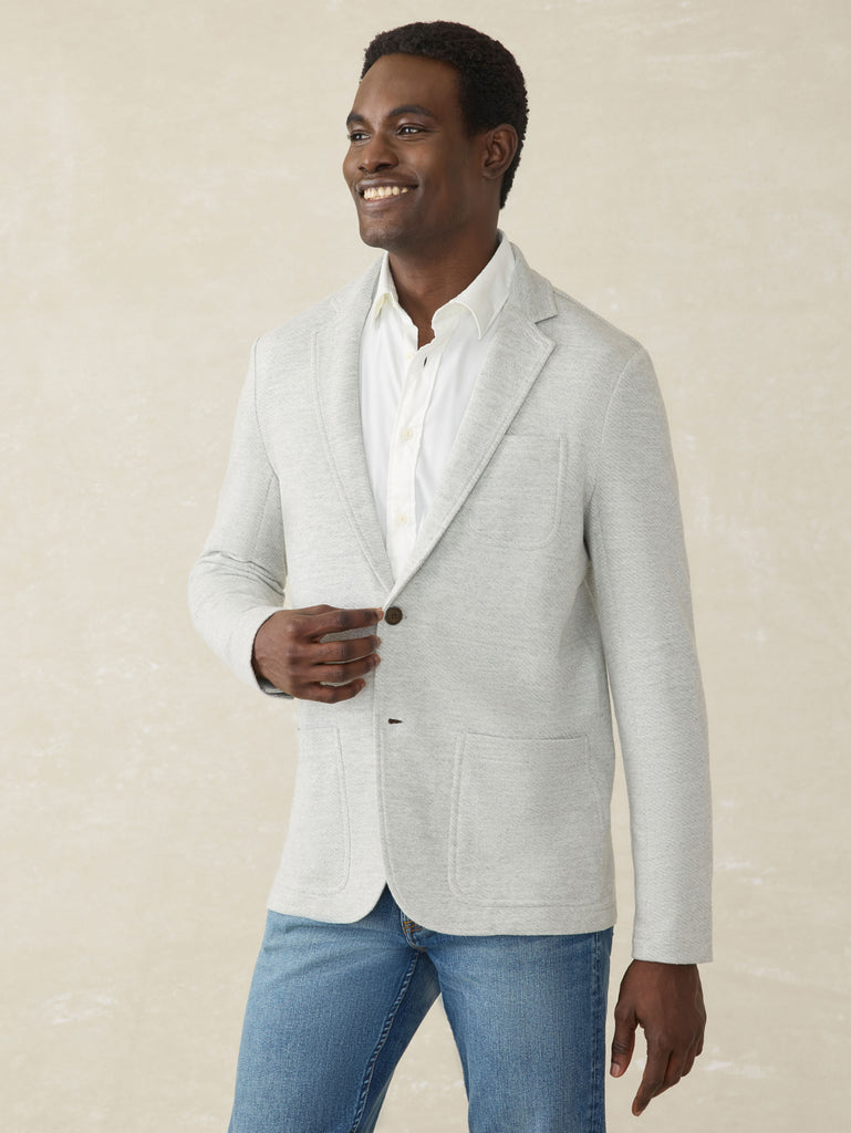 Inlet Knit Blazer - Heather Grey | Faherty Brand