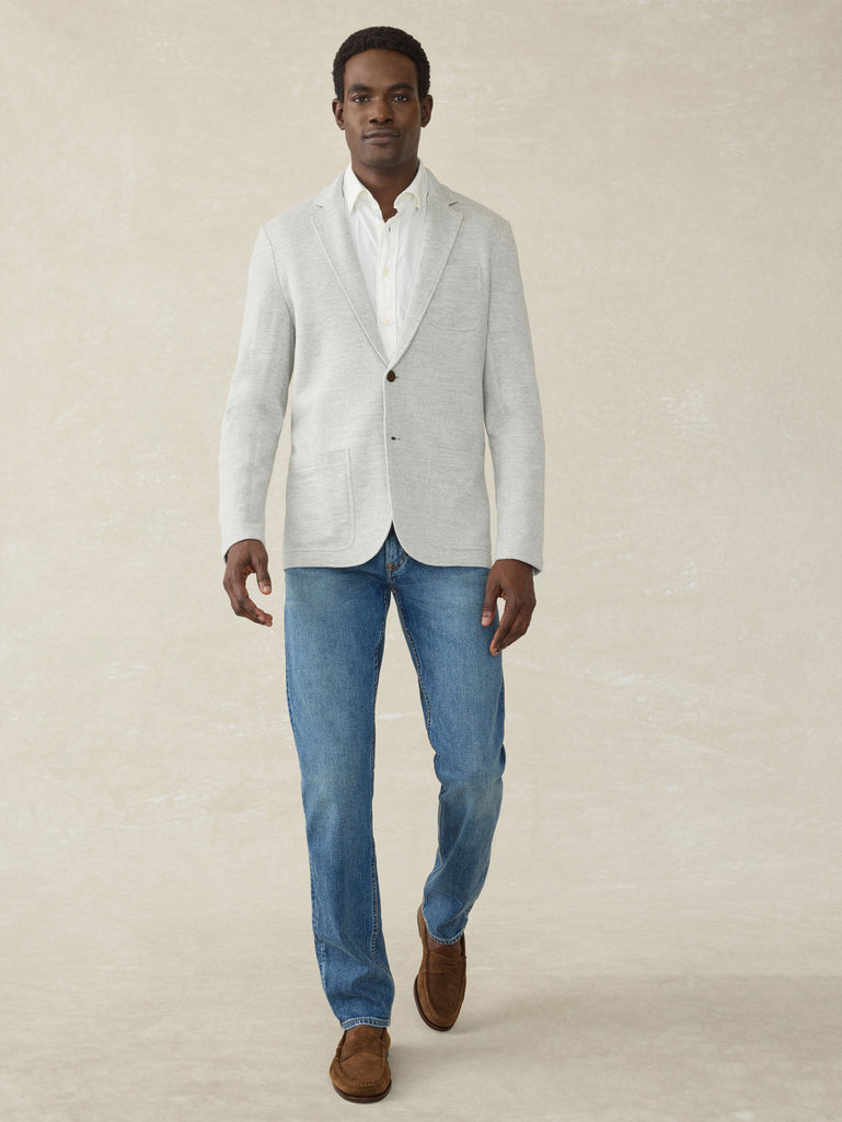 Inlet Knit Blazer - Heather Grey | Faherty Brand