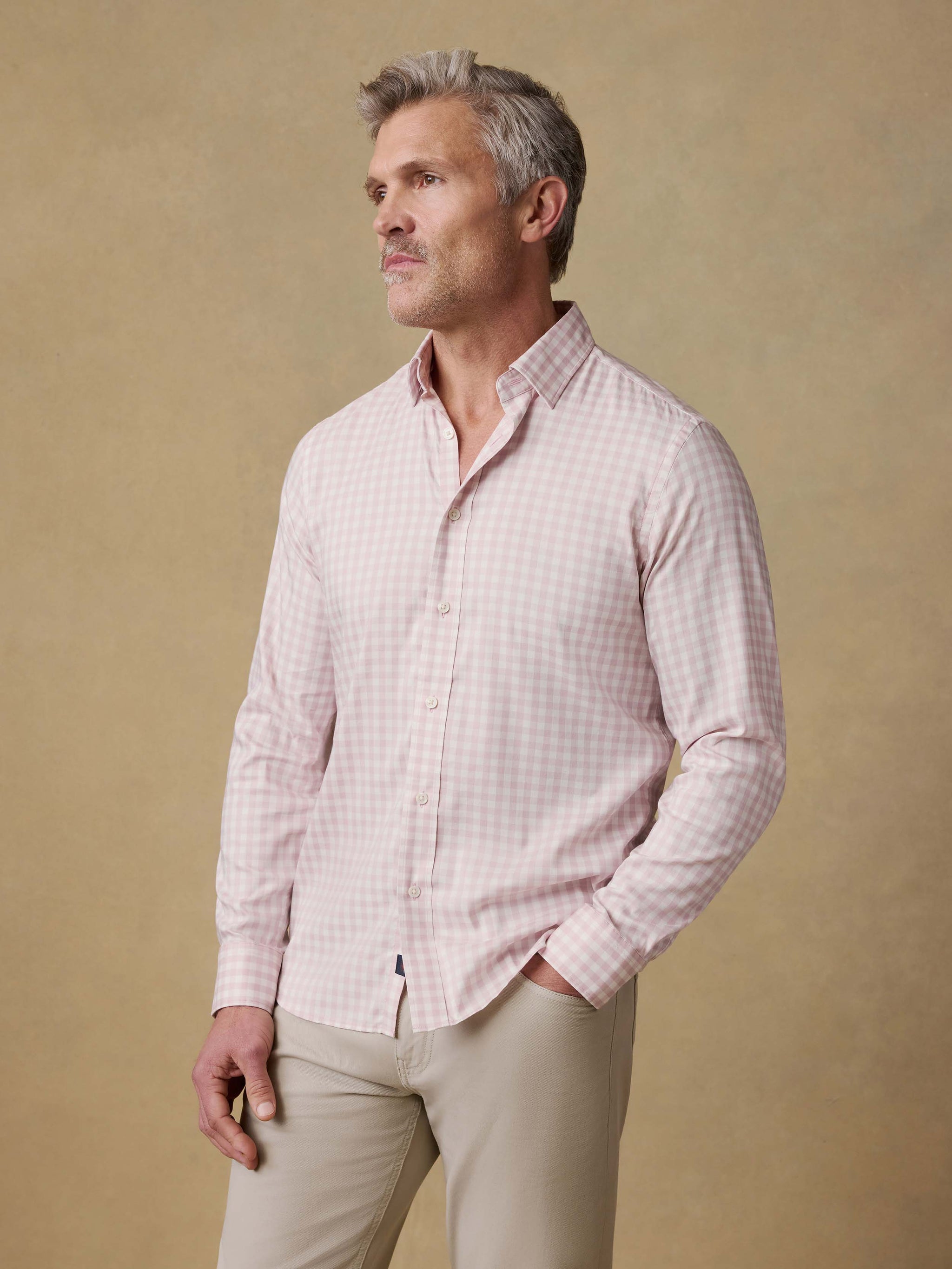 The Movement™ Shirt - Rose White Gingham