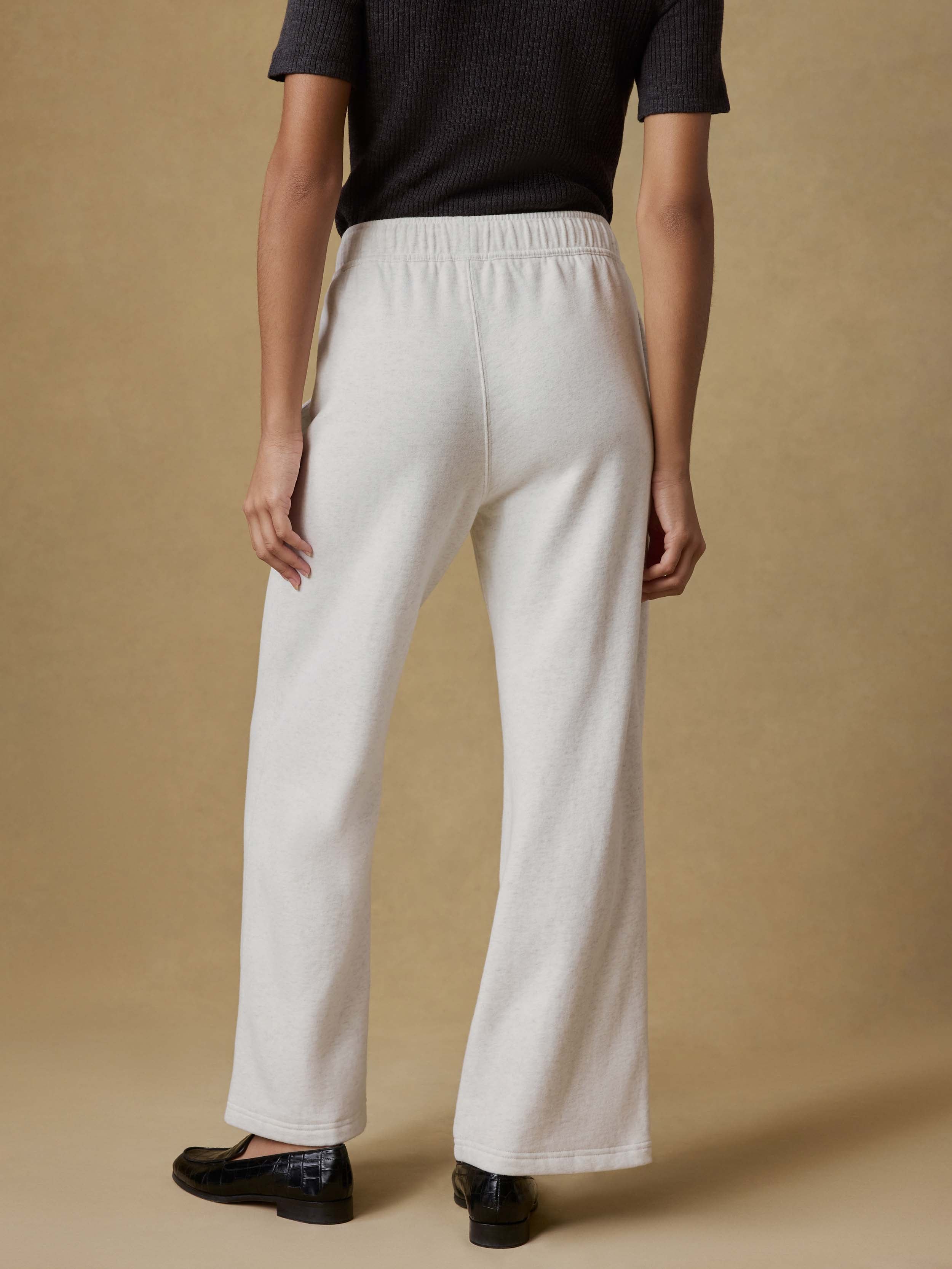 High Standard Fleece Wide Leg Sweatpant - Ice Grey Heather