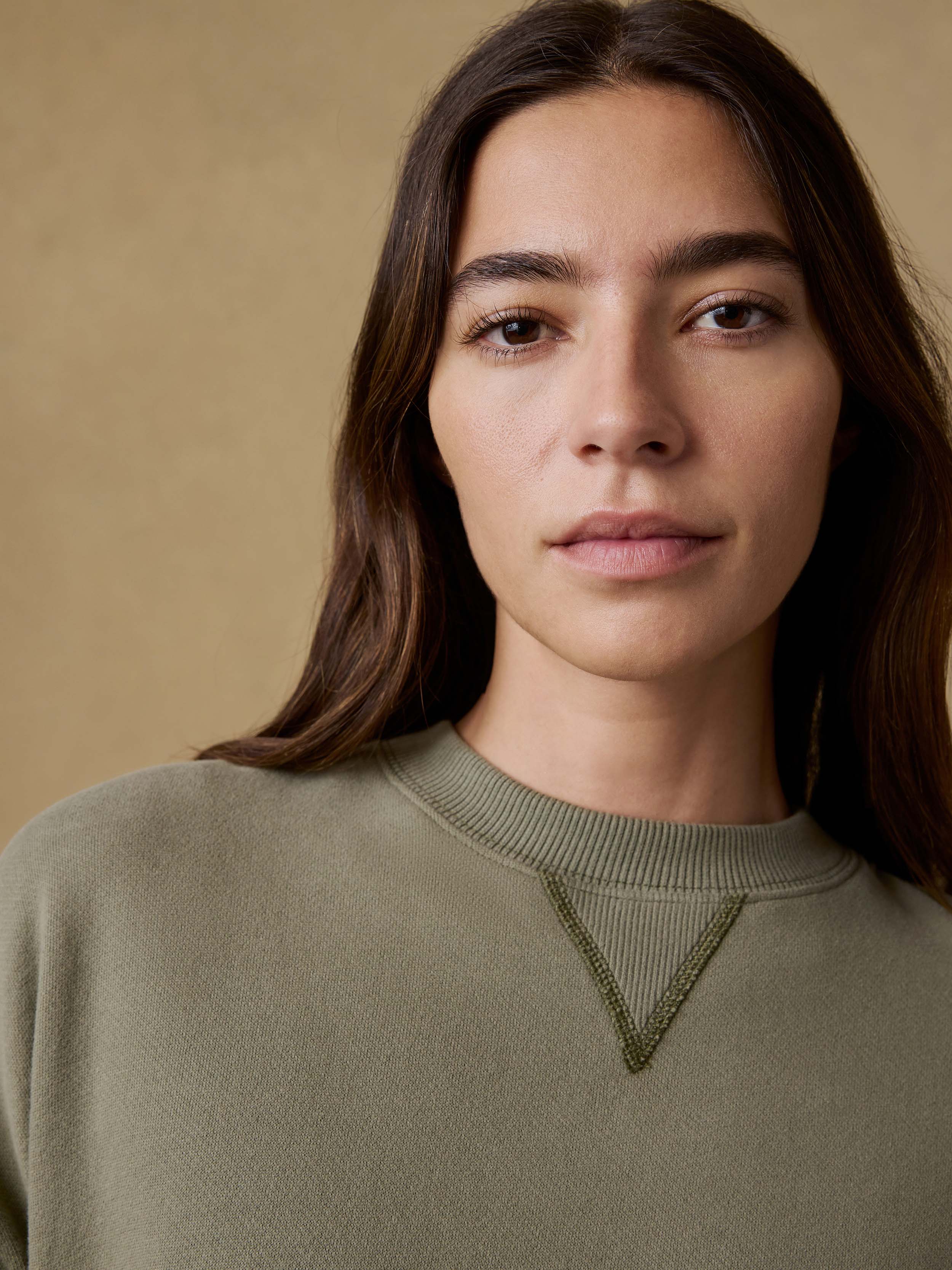 High Standard Fleece Vintage Crew - Island Olive