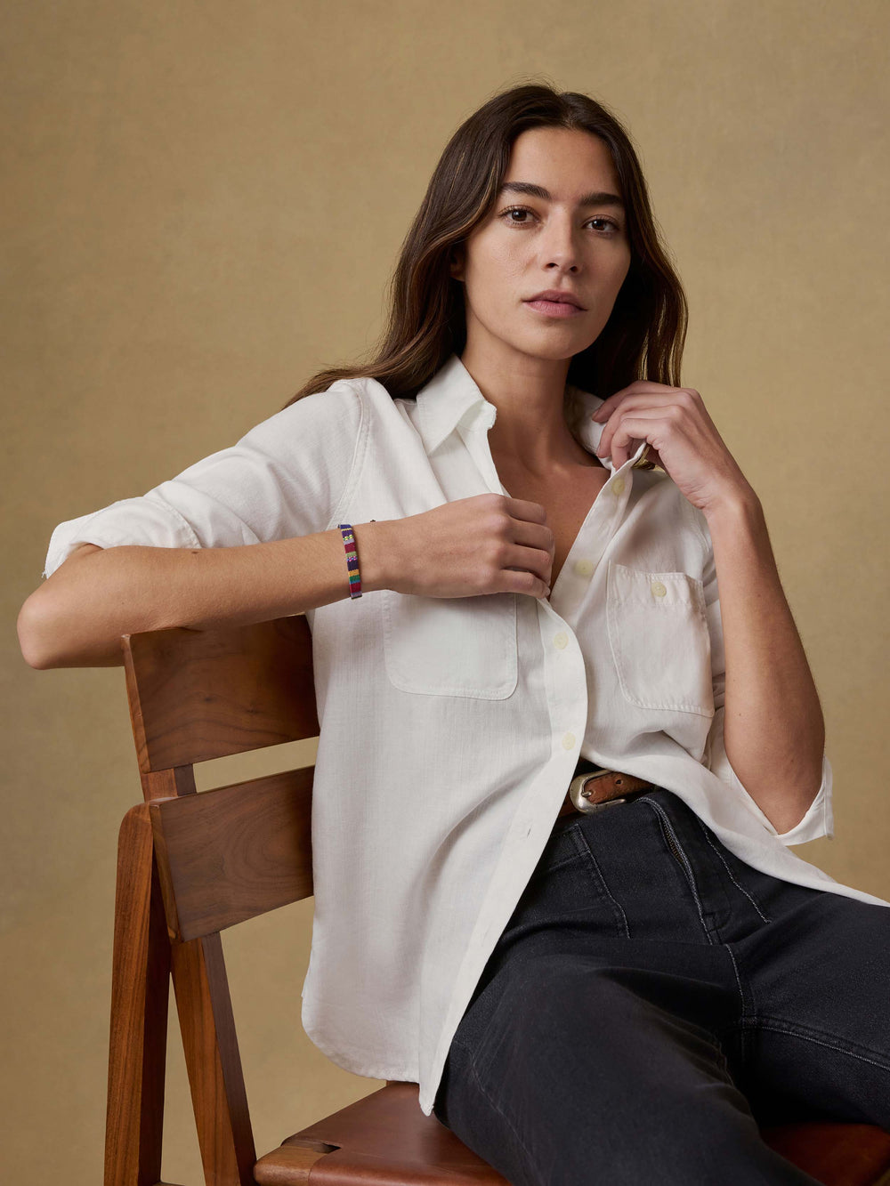 Tried & True Chambray Classic Shirt - White