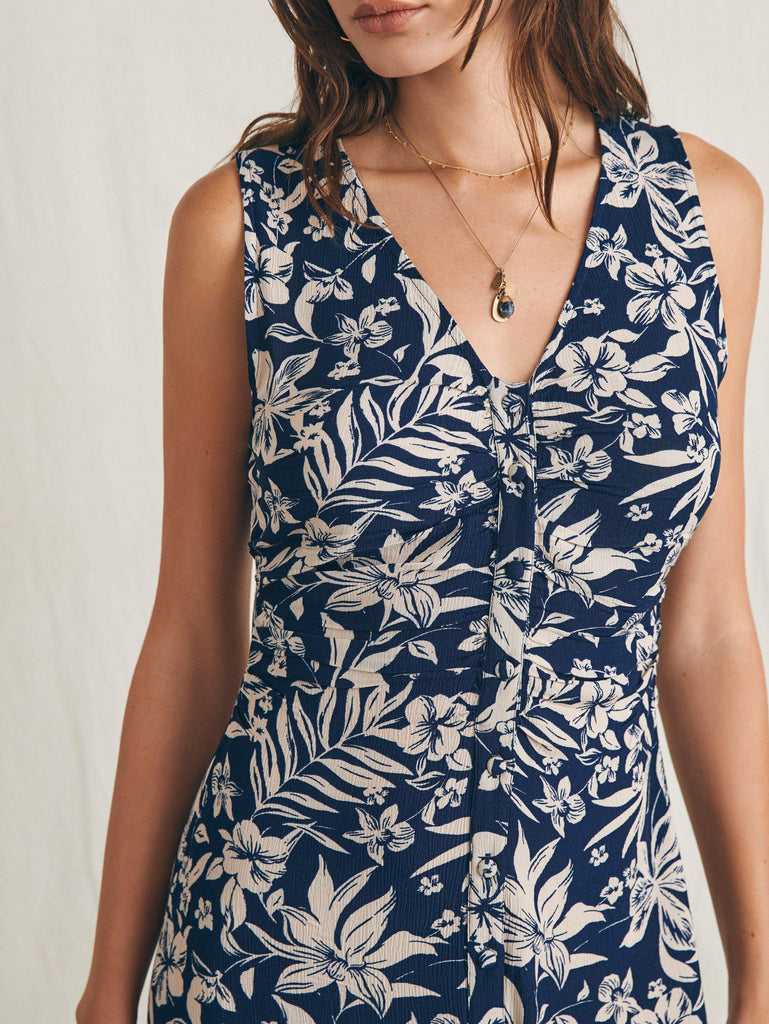 Siena Midi Dress - Navy Canopy Floral | Faherty Brand