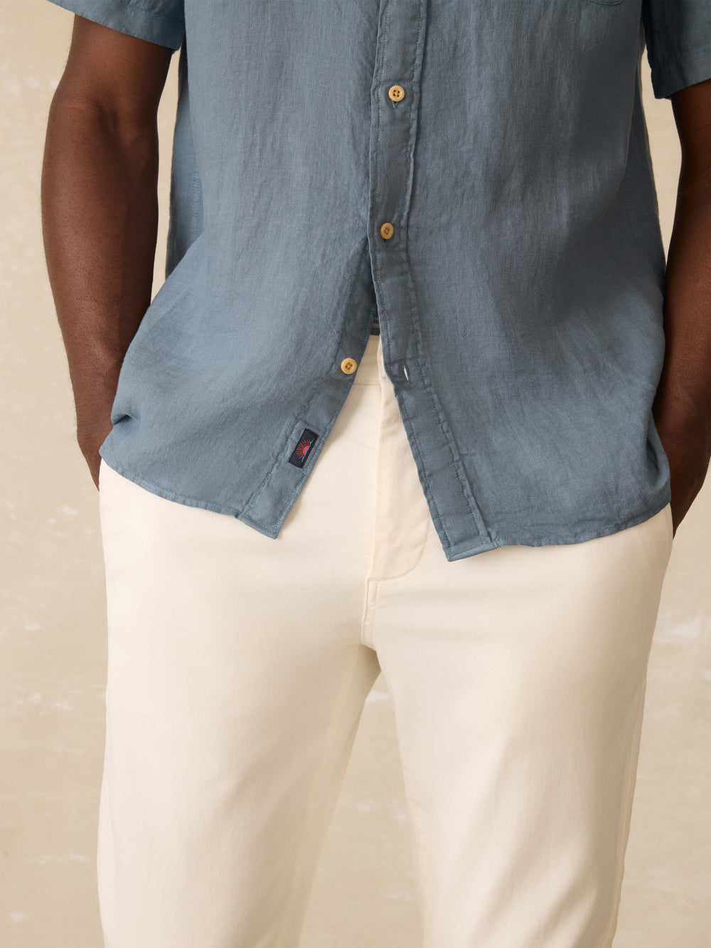 Short-Sleeve Laguna Linen Shirt - Deep Marine