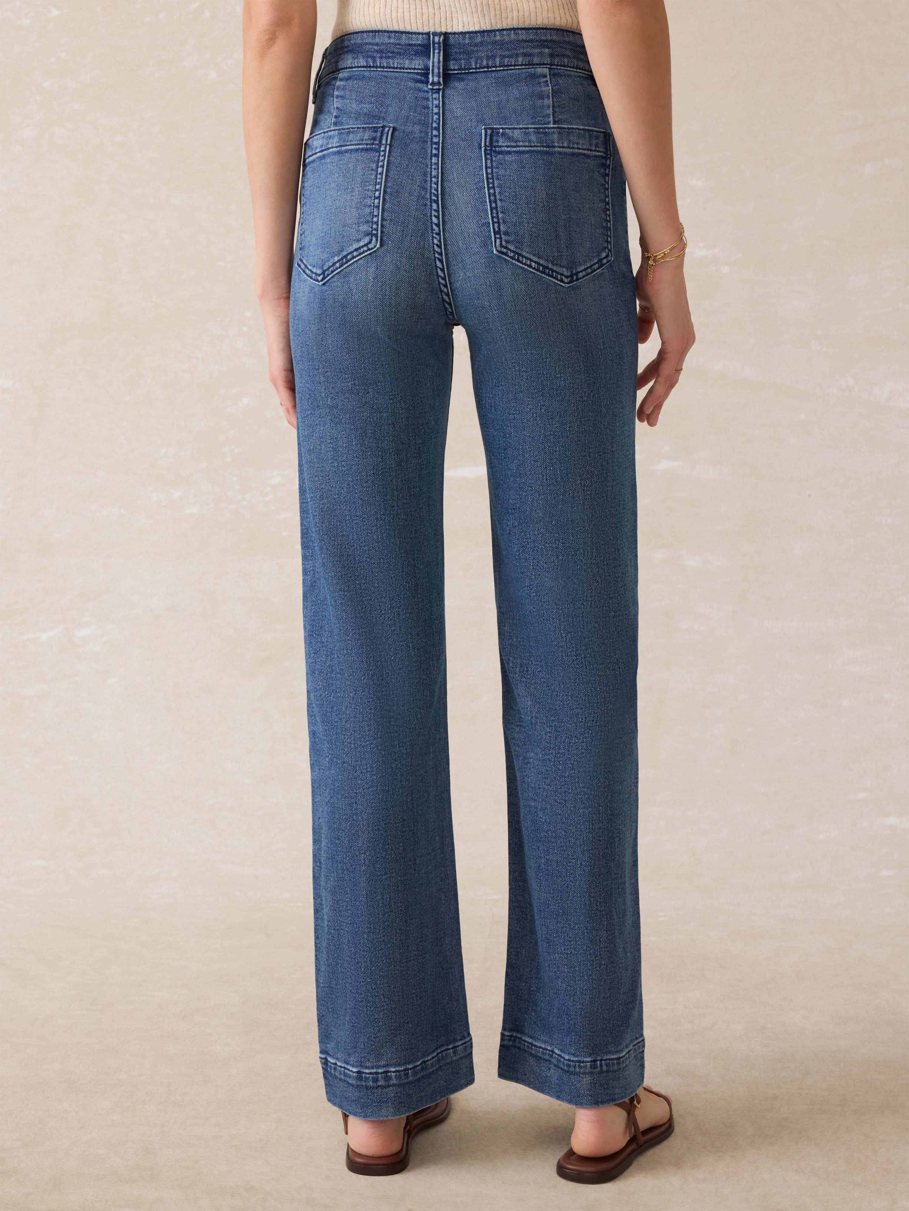 Stretch Terry Patch Pocket Pant - Riverton Wash