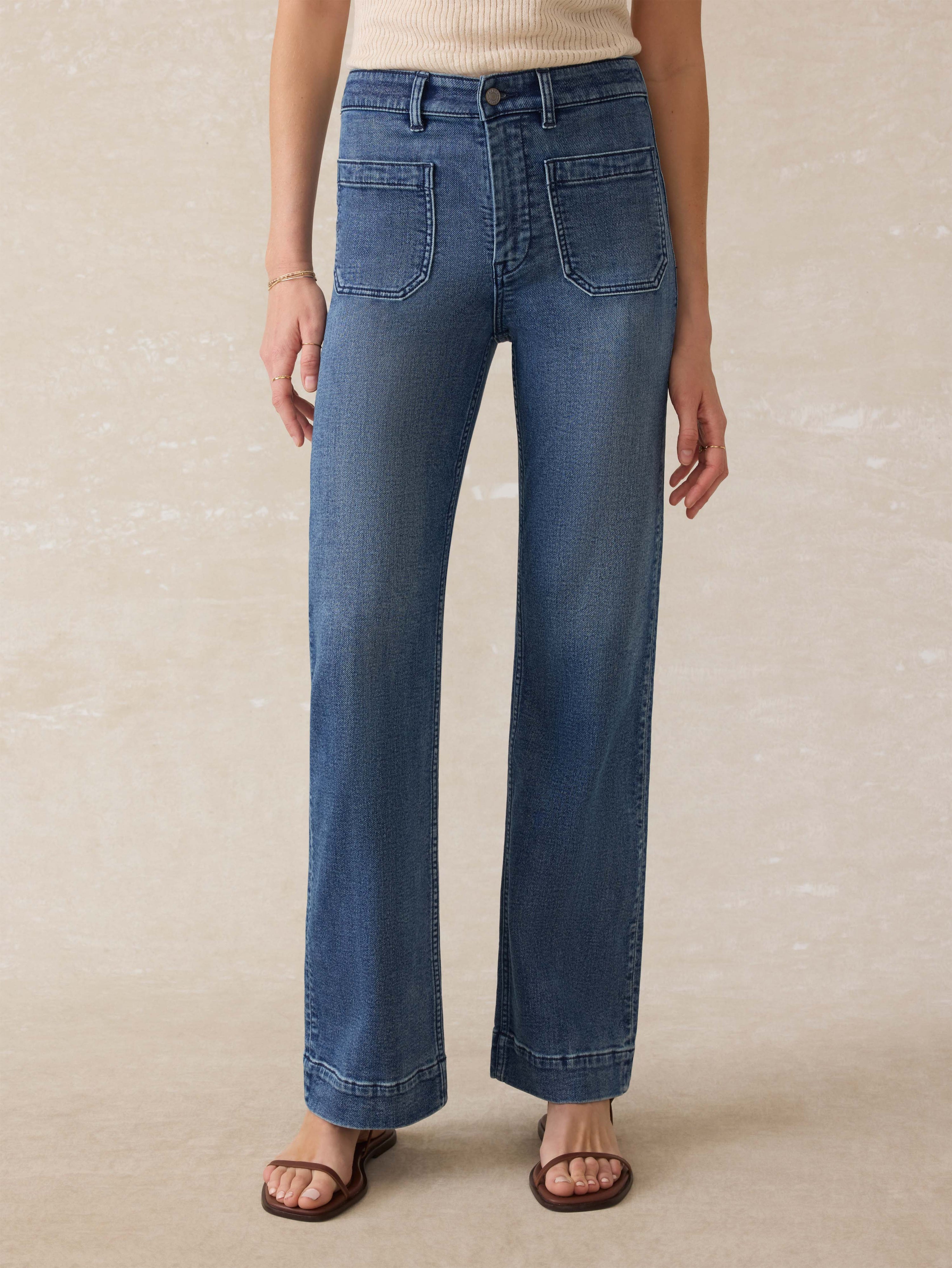 Stretch Terry Patch Pocket Pant - Riverton Wash