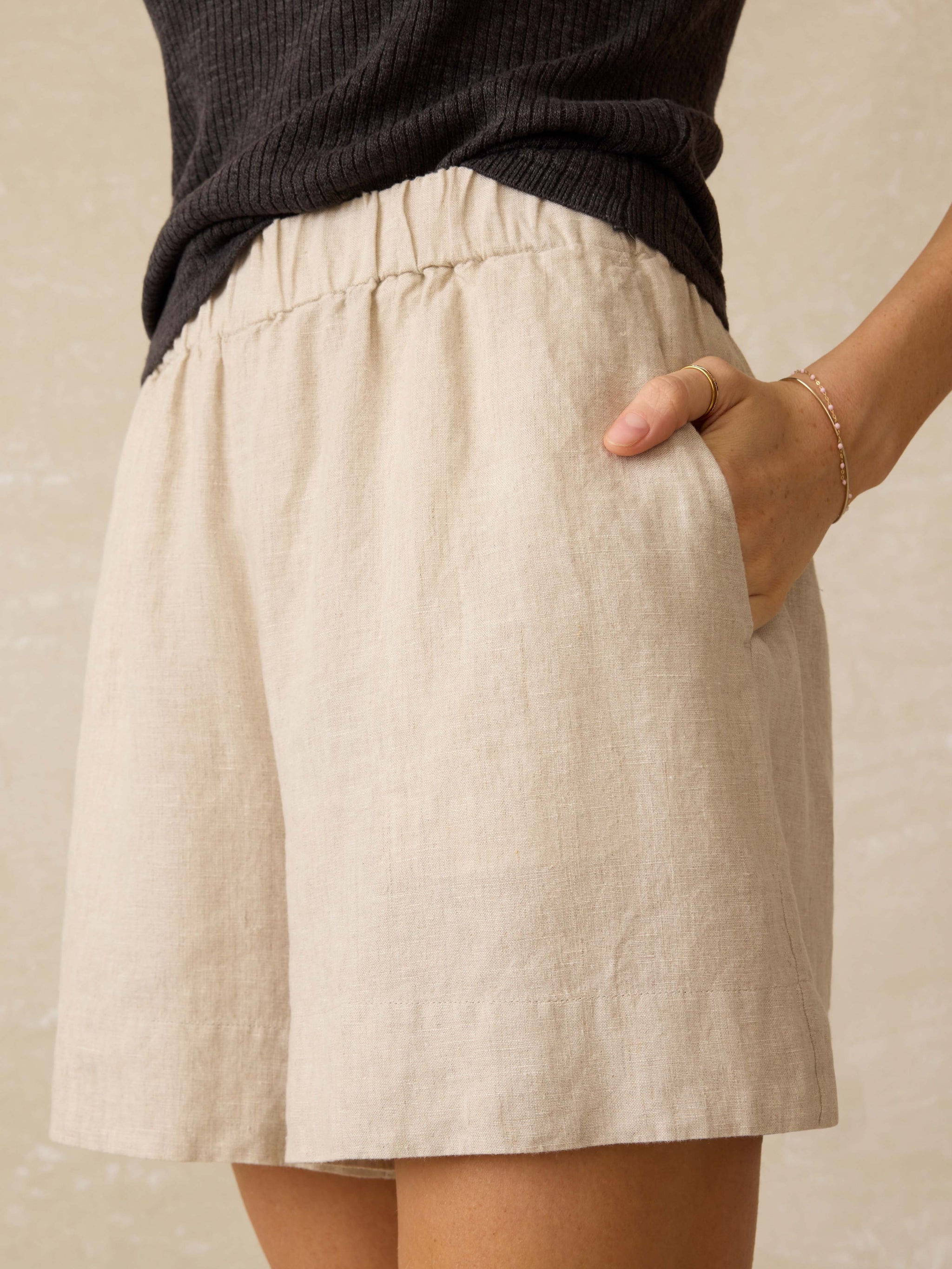 Laguna Linen Bayview Short - Flax