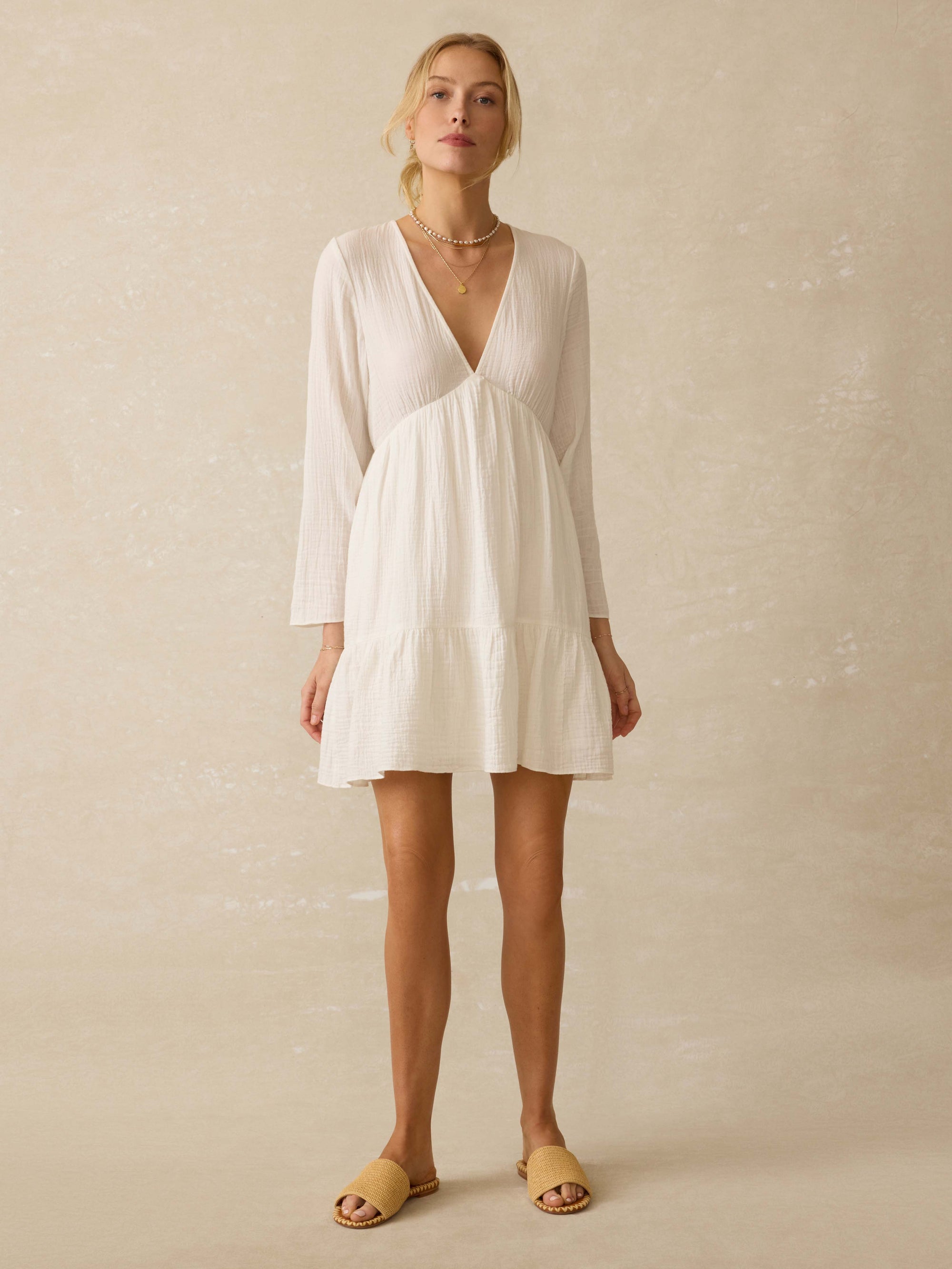 Dune Cotton Gauze Oceana Dress - White